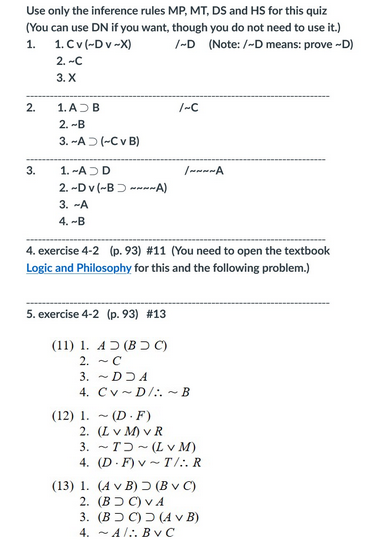 Solved PLEASE I NEED HELP ASAP INTRO TO LOGIC | Chegg.com