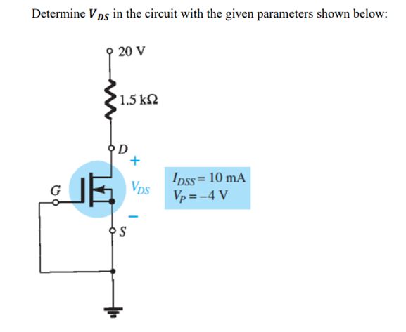 Solved Determine VD in the circuit with the given parameters | Chegg.com