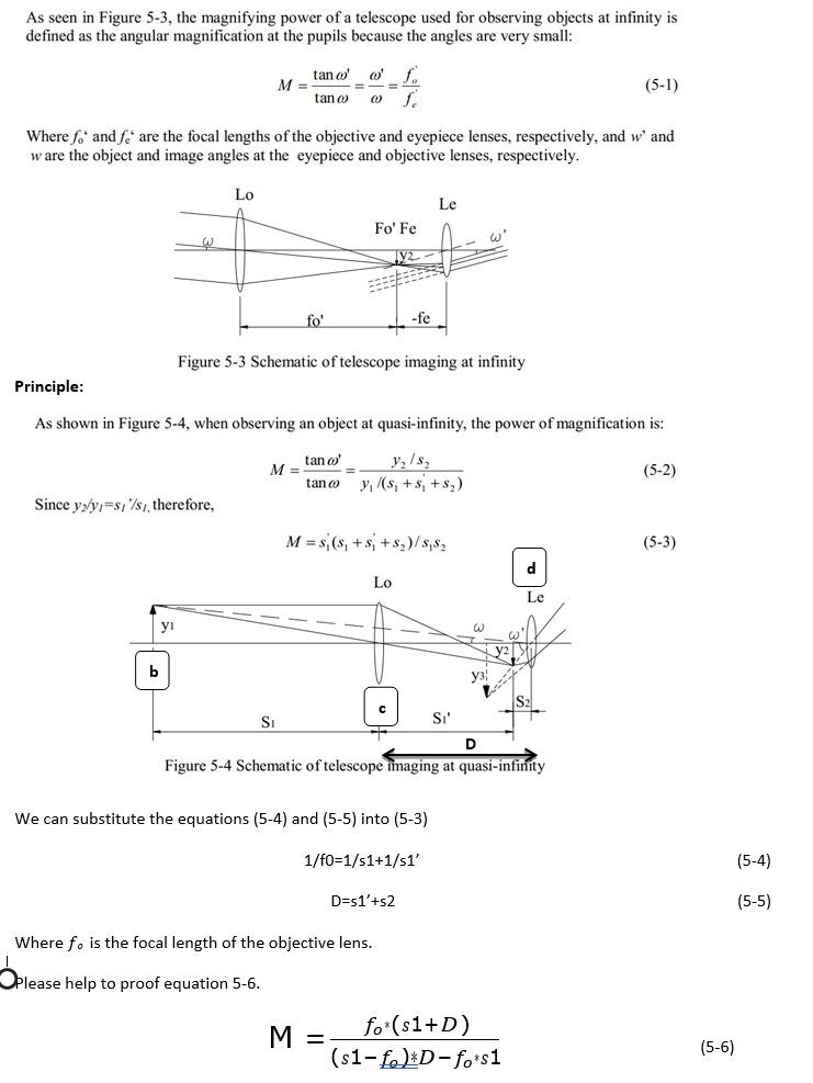Solved As seen in Figure 5-3, the magnifying power of a | Chegg.com