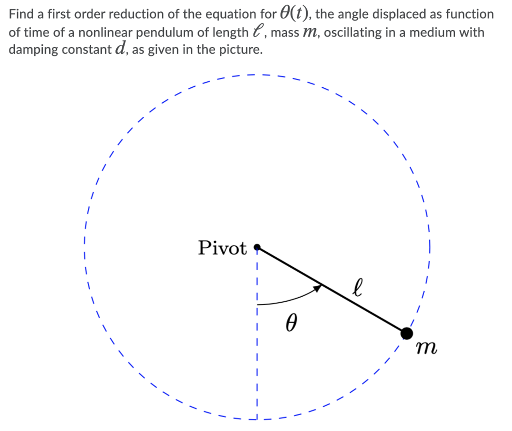 Solved Find a first order reduction of the equation for | Chegg.com