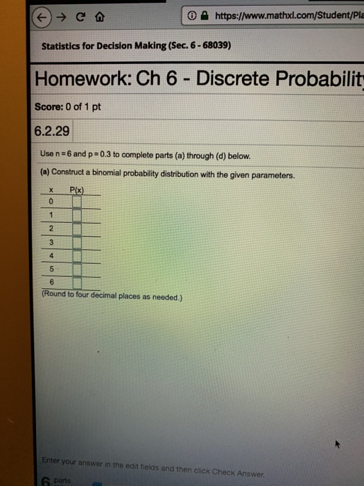 Solved ⓘe https://www.mathxl.com/Student/Pla Statistics for | Chegg.com