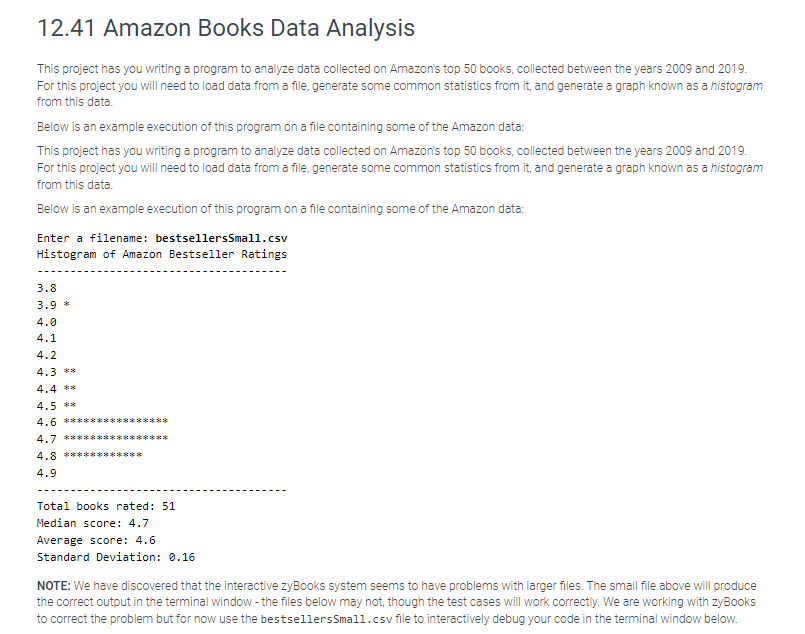 Solved 12.41 Amazon Books Data Analysis This project has you | Chegg.com