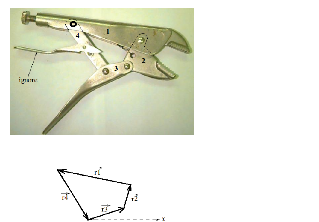 A plier is shown where the base handle(link 1) is | Chegg.com