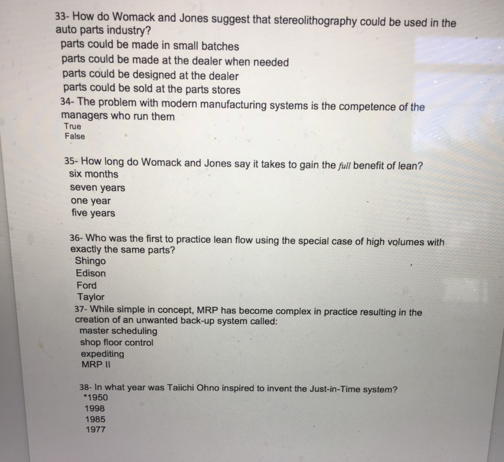 33-How do Womack and Jones suggest that | Chegg.com