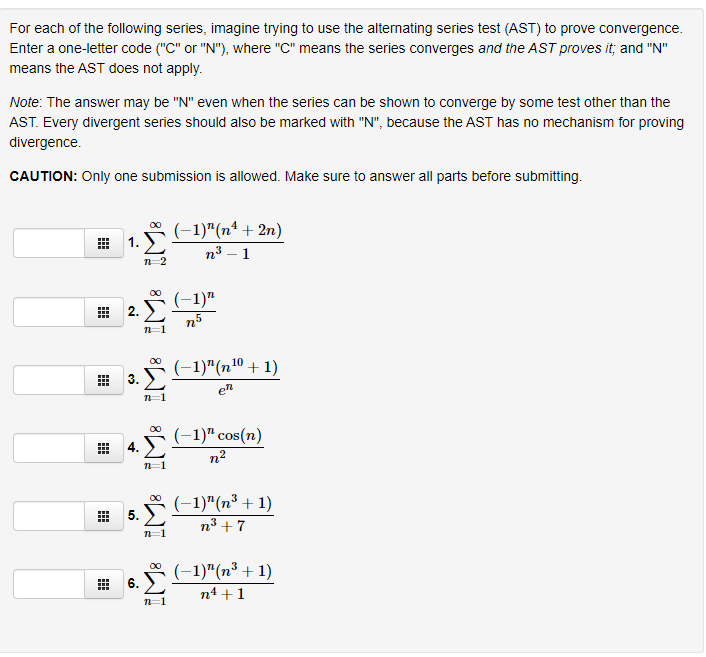 Solved For each of the following series, imagine trying to | Chegg.com