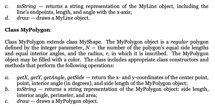 1- Create a hierarchy of Java classes as follows: | Chegg.com