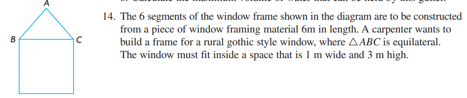 Solved Question is: What are the dimensions of the six | Chegg.com
