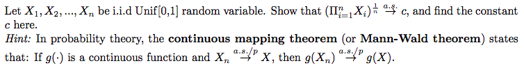 Solved Let X1, X2, ..., X, be i.i.d Unif[0,1] random | Chegg.com