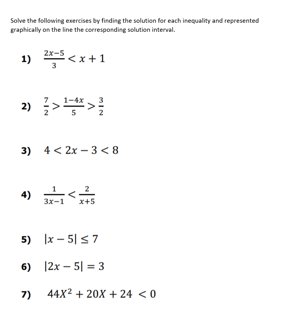 Solved Solve the following exercises by finding the solution | Chegg.com