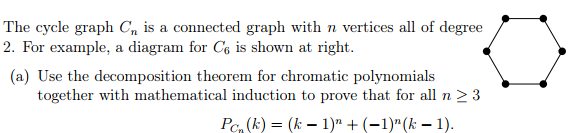 Solved The cycle graph Cn is a connected graph with n | Chegg.com