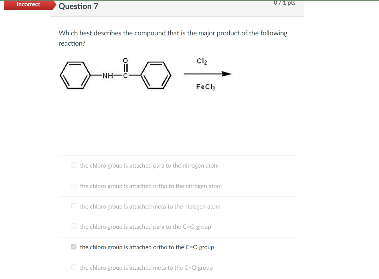 Solved Which best describes the compound that is the major | Chegg.com