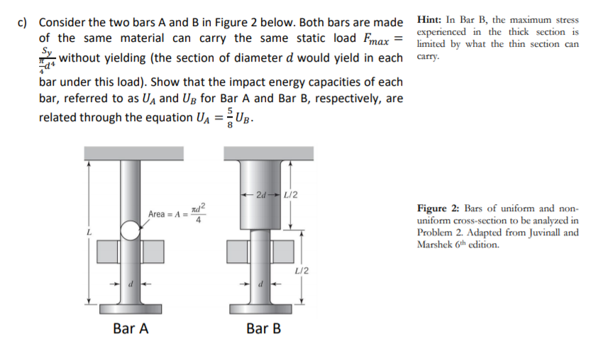 Solved Designing considerations for impact loading Problem 2 | Chegg.com Solved Designing considerations for impact loading Problem 2 | Chegg.com