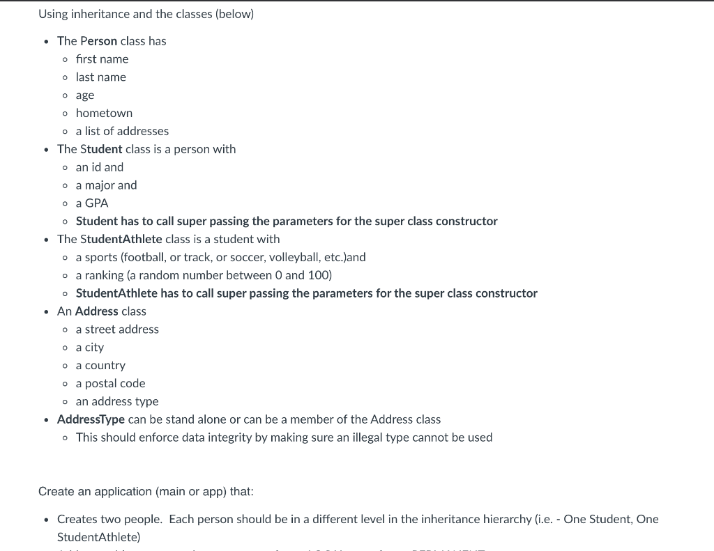 Solved Using Enumerations To Ensure Data Integrity And Using