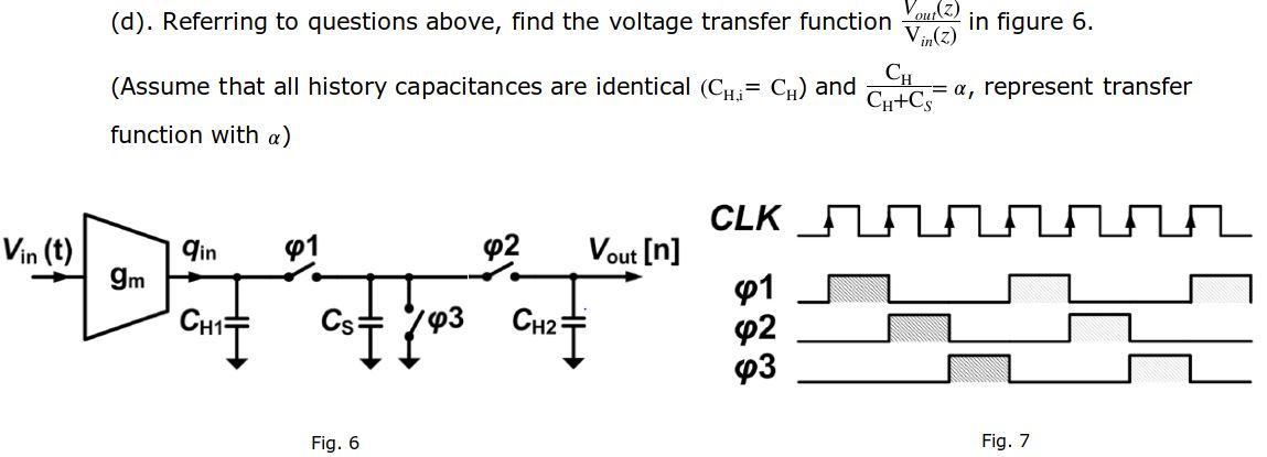(a). Find the voltage transfer function () in figure | Chegg.com