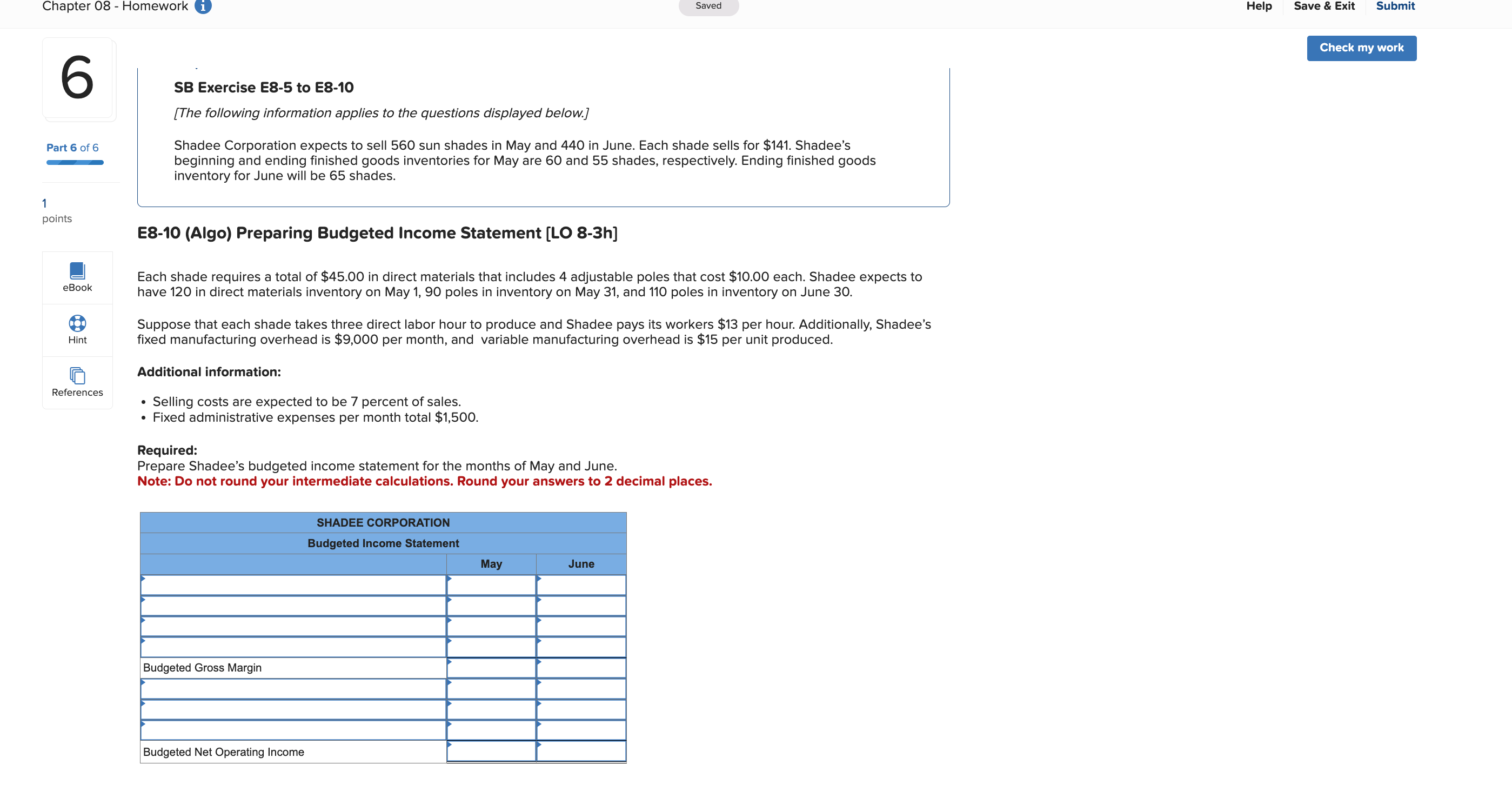 Solved SB Exercise E8-5 to E8-10 [The following information | Chegg.com