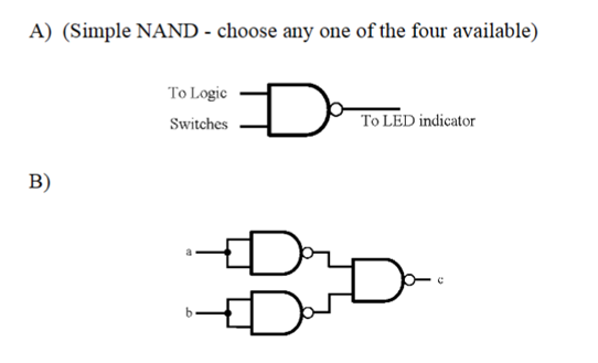 Solved A) (Simple NAND - choose any one of the four | Chegg.com