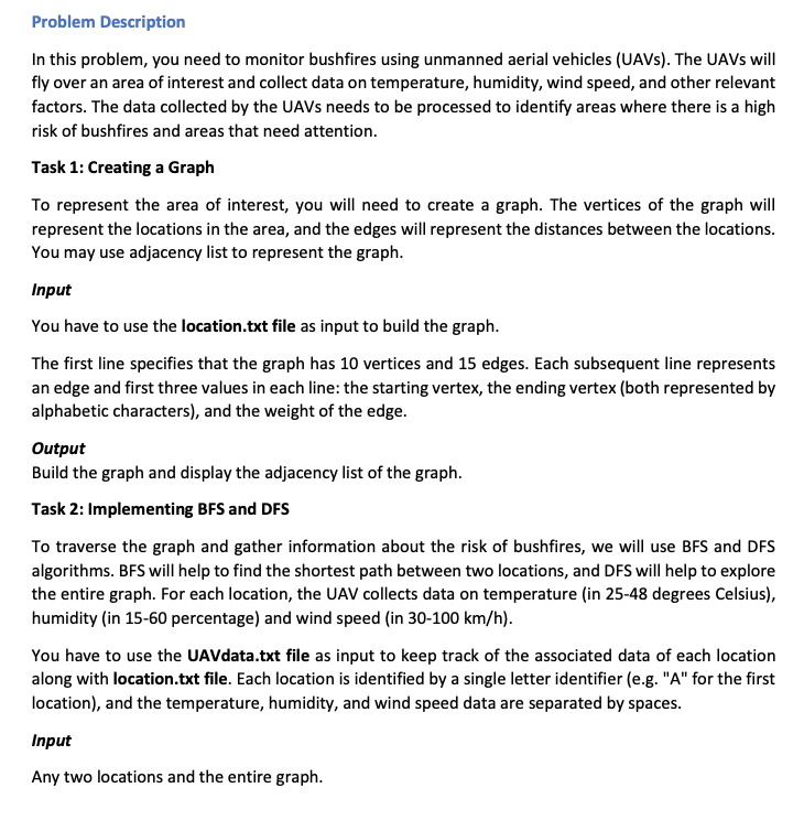 Solved Problem Description In this problem, you need to | Chegg.com