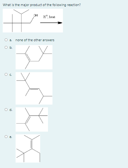 Solved What is the major product of the following reactions? | Chegg.com