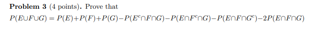 Solved Problem 3 (4 points). Prove that | Chegg.com