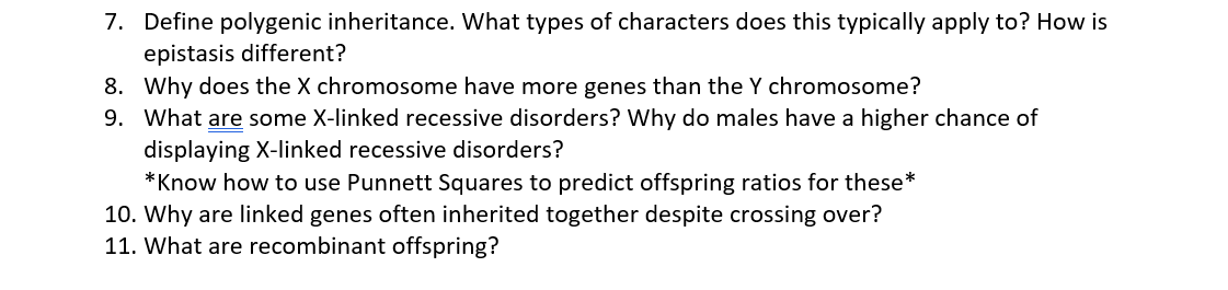 Solved 7. Define polygenic inheritance. What types of | Chegg.com