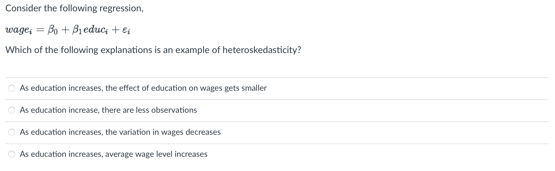Solved Consider the following regression, | Chegg.com