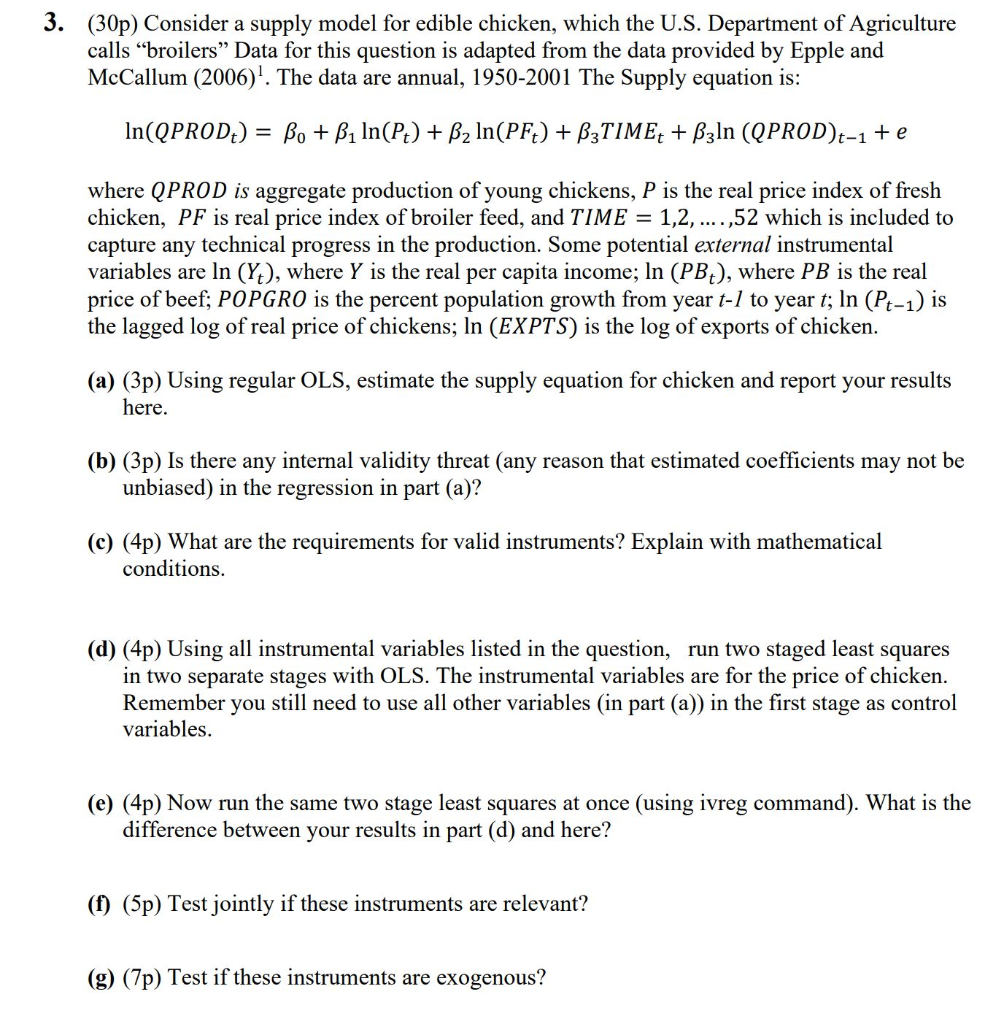 Please use STATA if needed to answer some questions. | Chegg.com