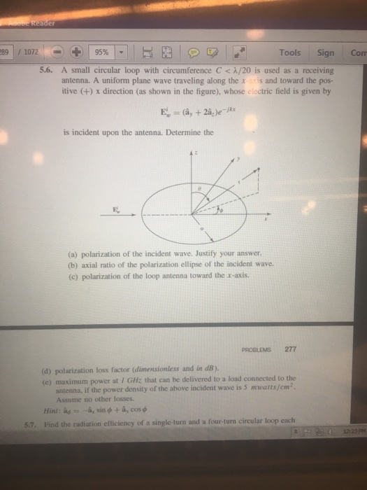 A small circular loop with circumference C