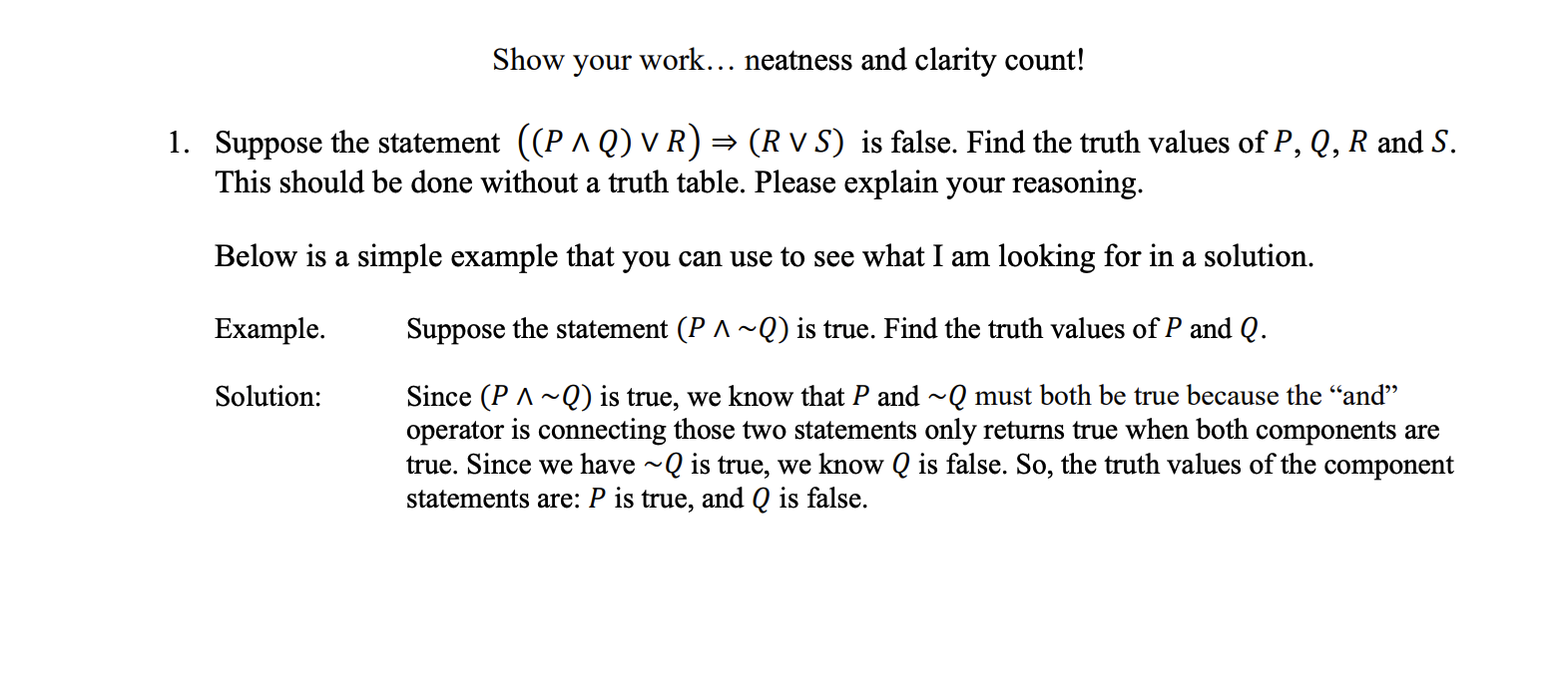 Solved Show your work... neatness and clarity count!Suppose | Chegg.com