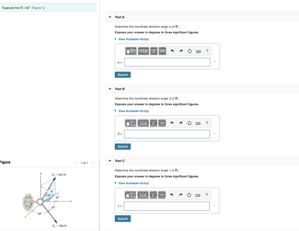 Solved Suppose that 6 = 62° (Figure 1). Part A Determine the | Chegg.com