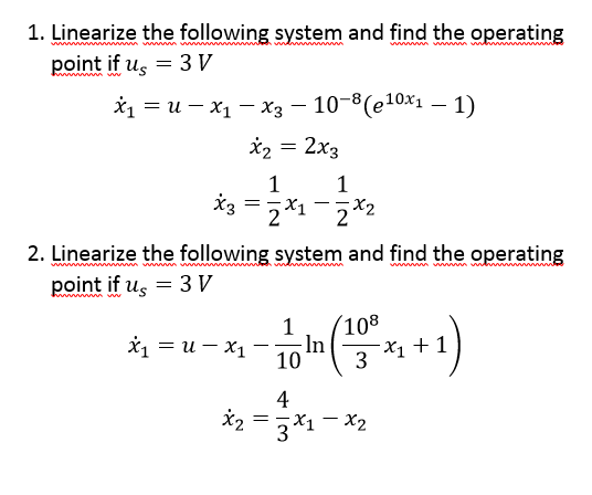 wwwwwwwwwwwwwwwwwww wwwwwwwwww 1. Linearize the | Chegg.com