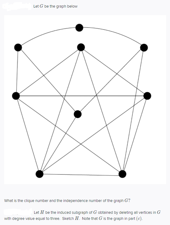 Solved Let G be the graph below What is the clique number | Chegg.com