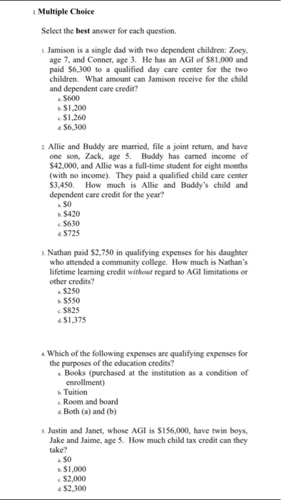 Solved Multiple Choice Select the best answer for each | Chegg.com