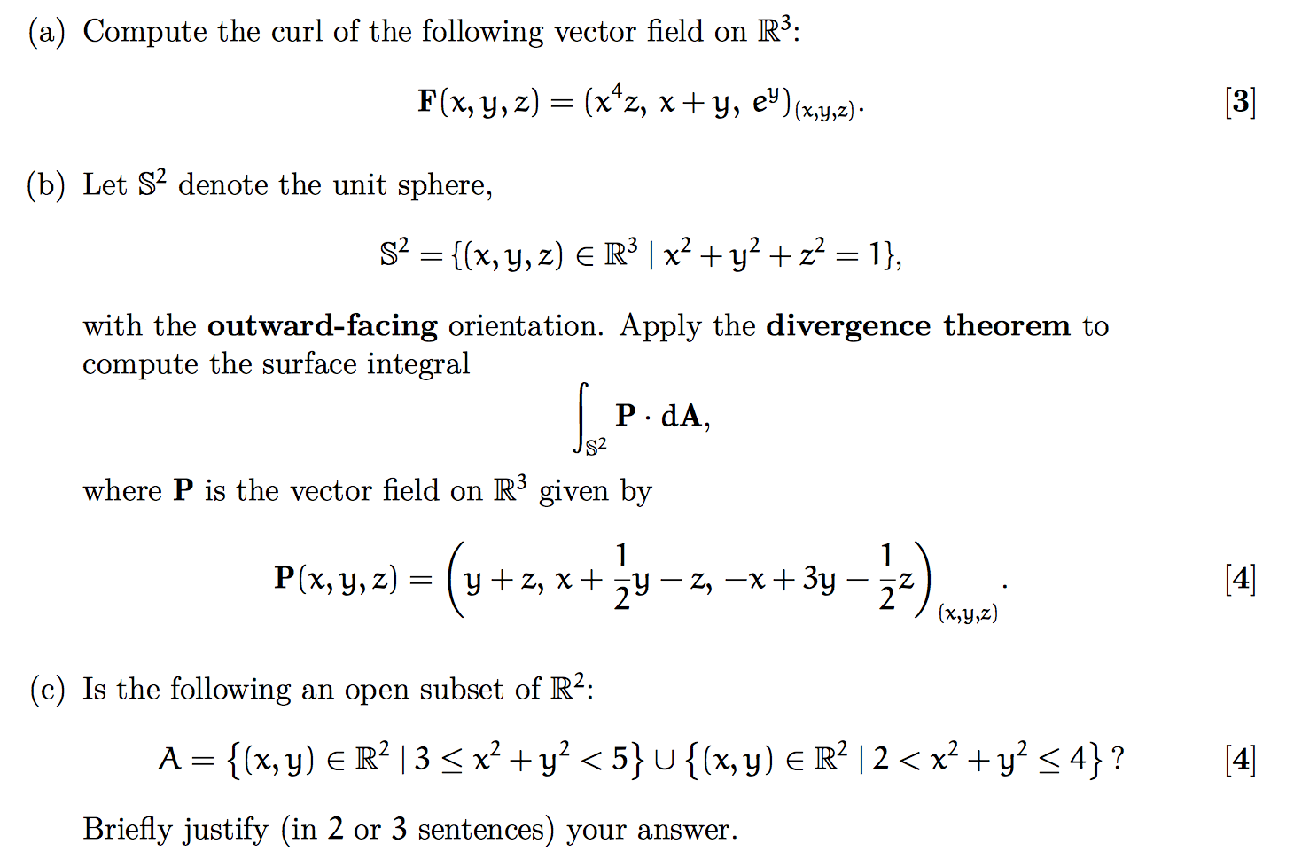 Solved (a) Compute the curl of the following vector field on | Chegg.com