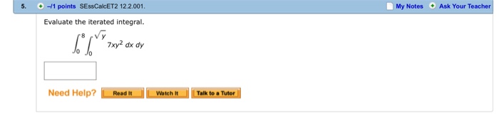 Solved Evaluate the iterated integral. integral_0^8 | Chegg.com