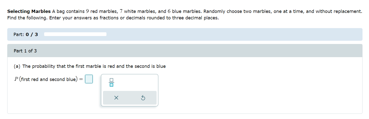 Solved Selecting Marbles A Bag Contains Red Marbles White Chegg