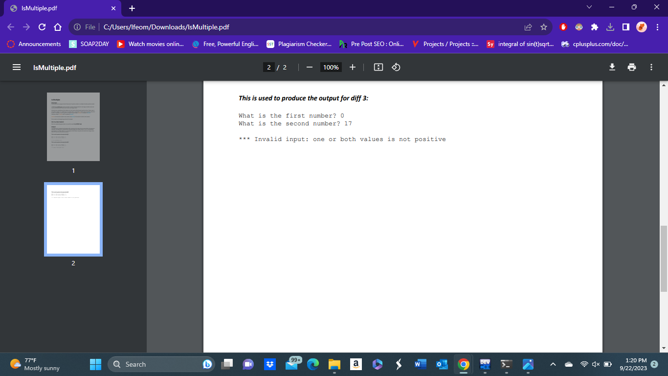 Solved Overview For this daily, write a program that will | Chegg.com