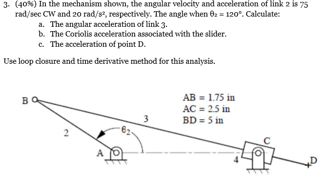 Solved In the mechanism shown, the angular velocity | Chegg.com