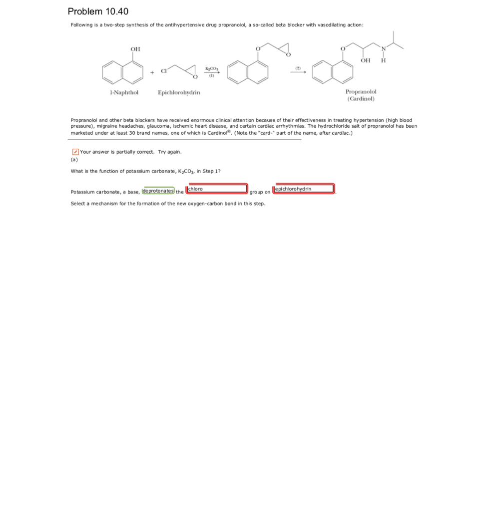 Solved Problem 10.40 Following is a two-step synthesis of | Chegg.com
