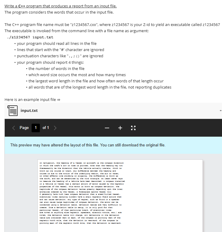 Solved Write a C++ program that produces a report from an | Chegg.com