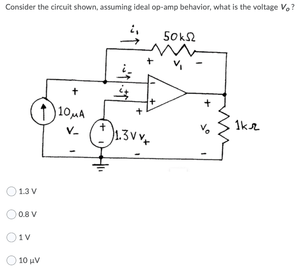 Solved Consider the circuit shown, assuming ideal op-amp | Chegg.com
