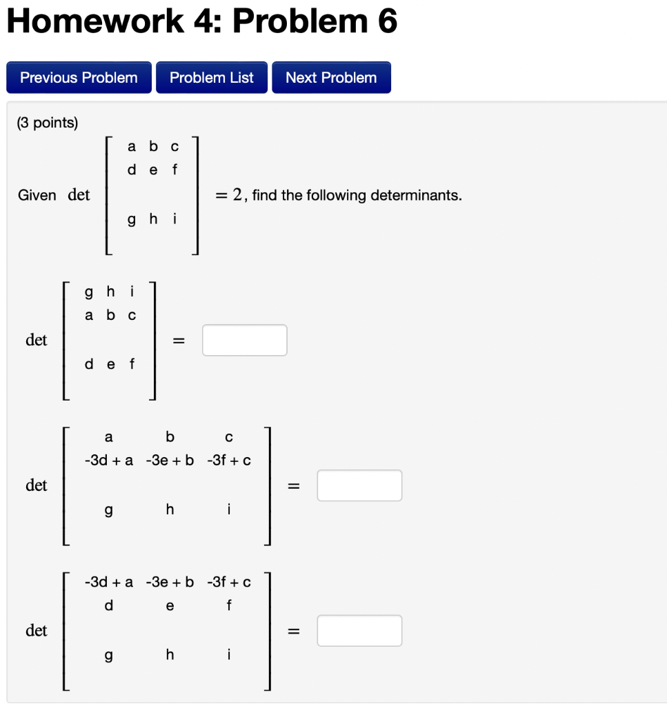 Solved Homework 4 Problem 6 Previous Problem Problem List