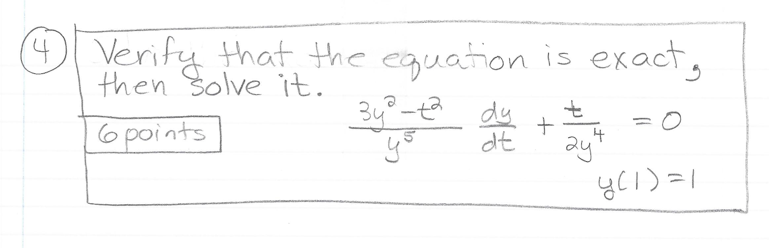 Solved Verify that the equation is exact, then solve it. | Chegg.com