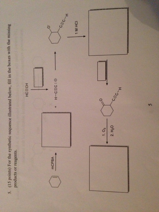 Solved For the synthetic sequence illustrated below, fill in | Chegg.com
