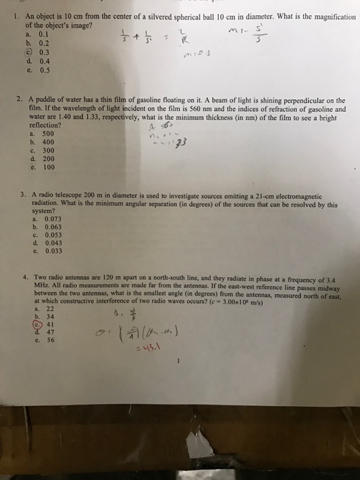 1. An object is 10 cm from the center of a silvered | Chegg.com