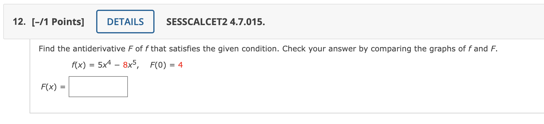Solved 7. [-/1 Points] DETAILS Find the most general | Chegg.com