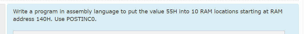 Solved Write a program in assembly language to put the value | Chegg.com