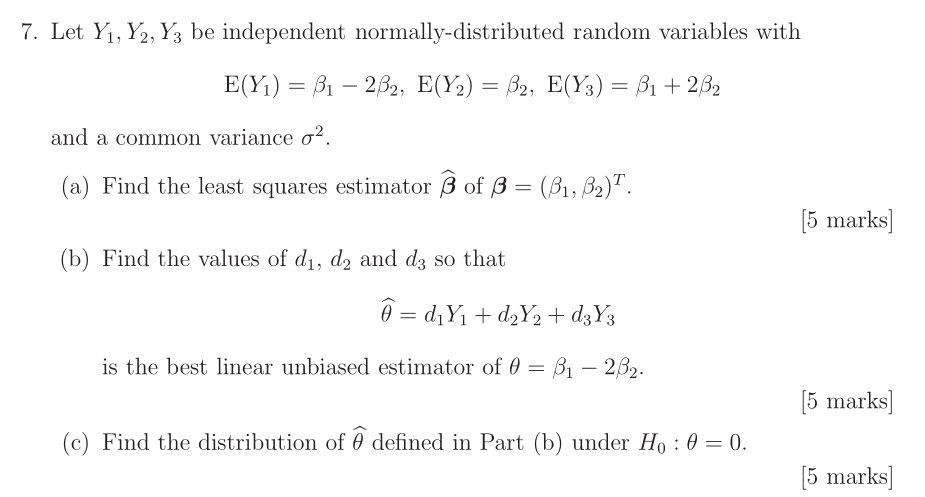 Solved Let Y 1 ,Y 2 ,Y 3 be independent | Chegg.com