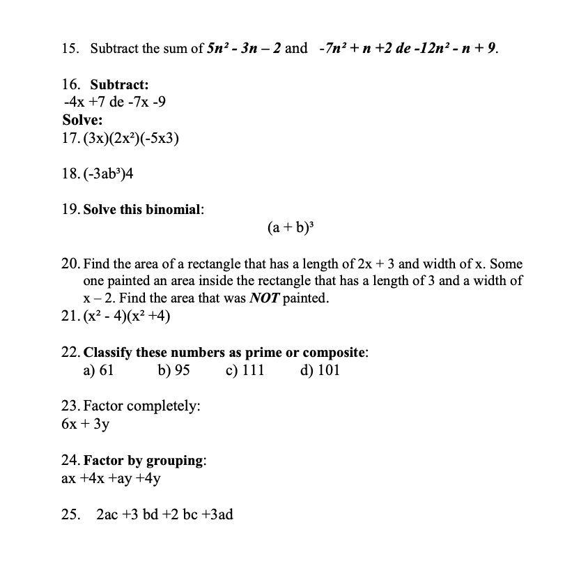 Solved ALGEBRA 1. Use an algebraic approach to solve this | Chegg.com