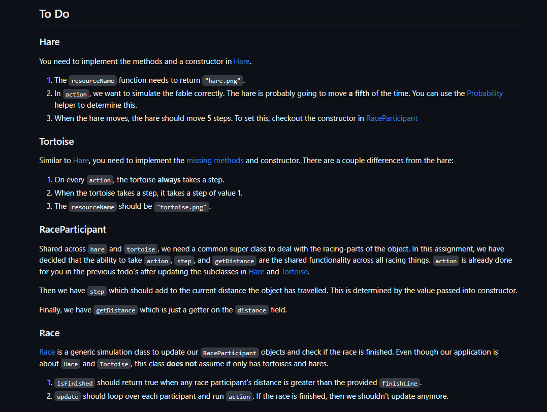 Solved Need help with Tortoise and Hare Java question please | Chegg.com