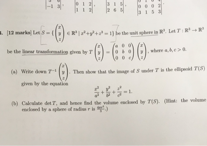 Solved Let S = {(x y z) elementof R^3 | x^2 + y^2 + z^3 = 1} | Chegg.com